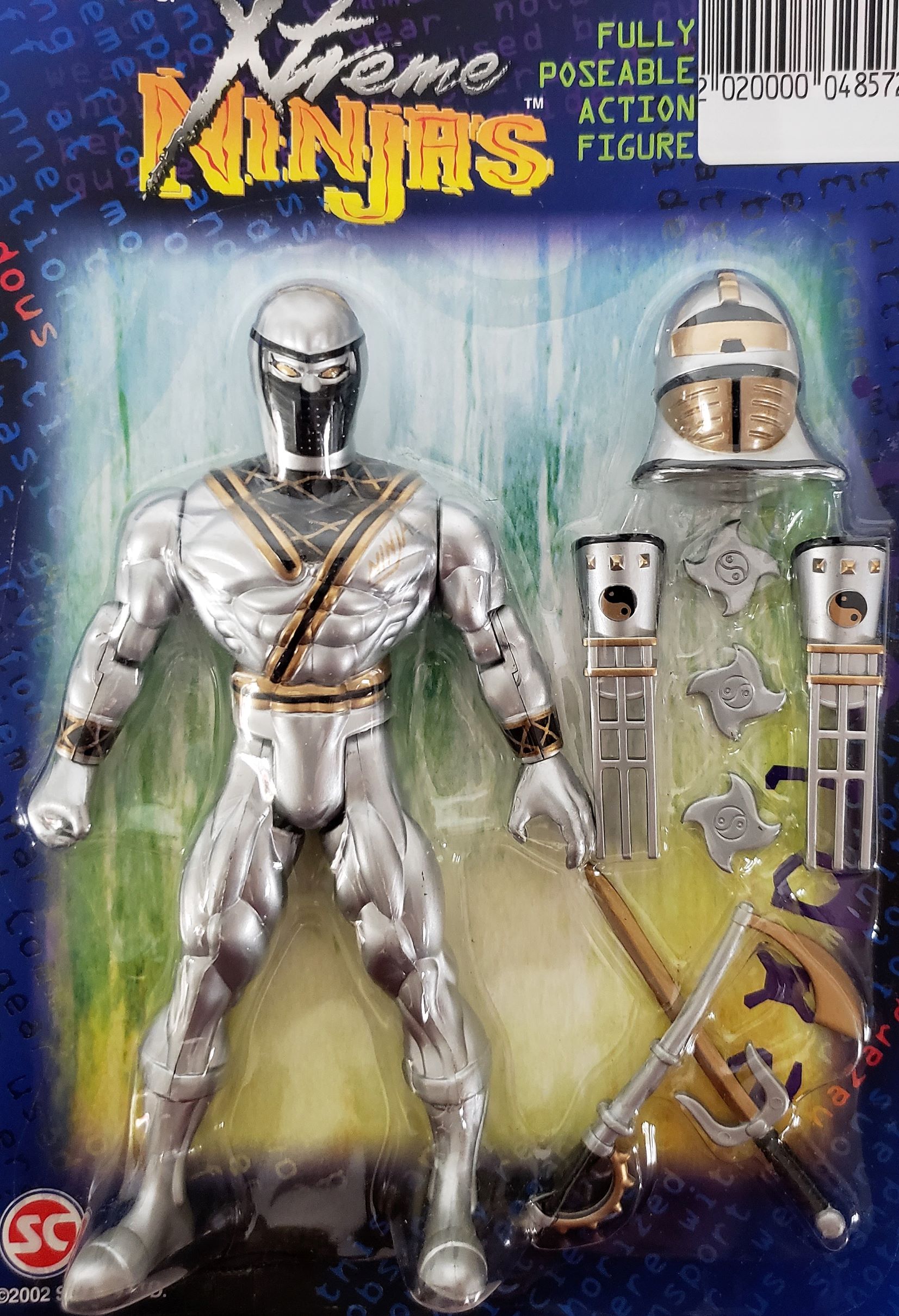 Sunco Ltd Extreme Ninjas Fully Poseable Action Figure 6 Silver ...