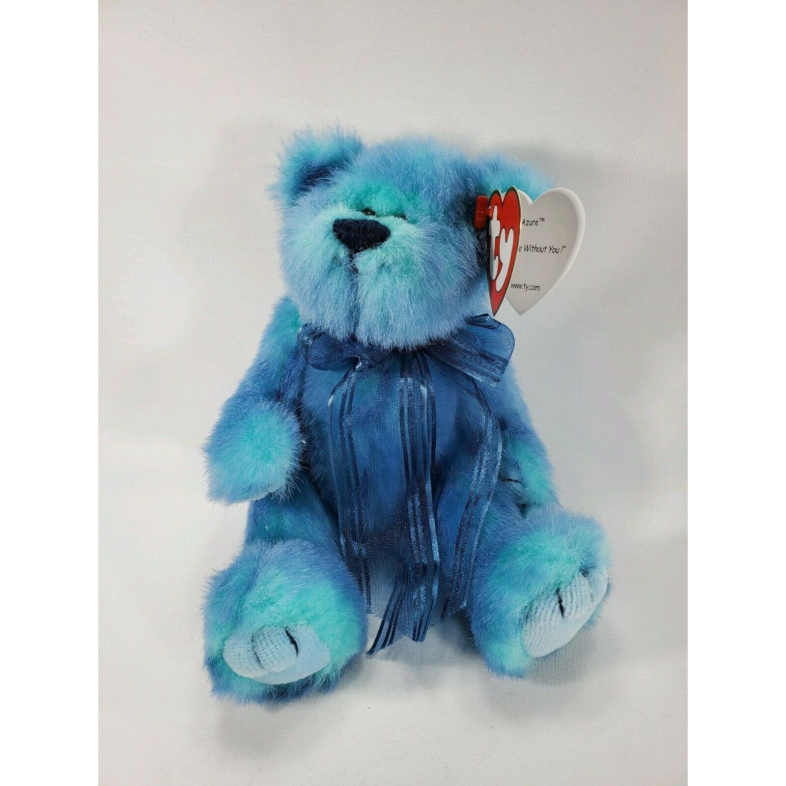 Ty Beanie Baby - Azure Blue Bear Ty Attic Treasures - Nokomis FunShop