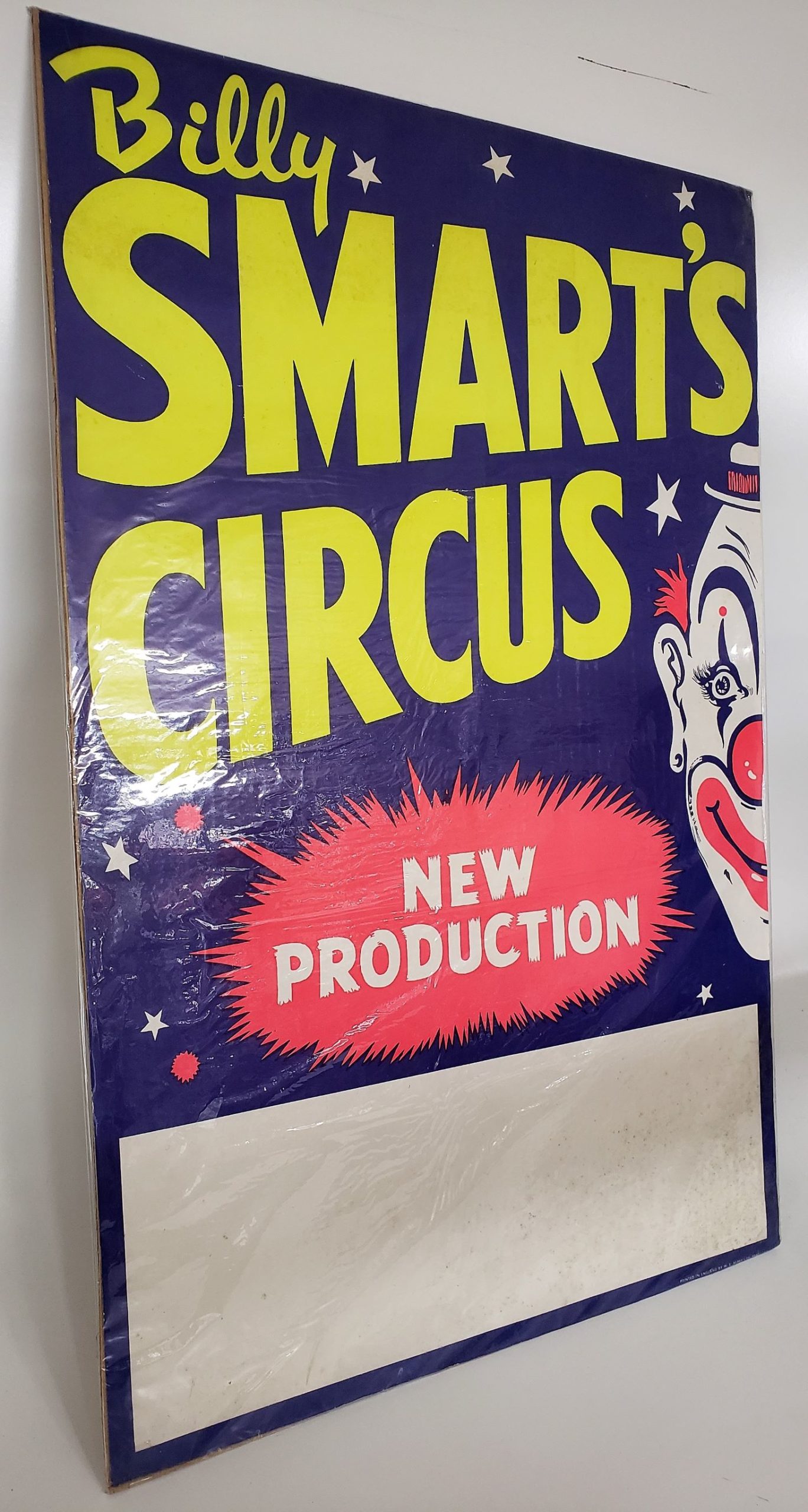 Original Vintage Retro Circus Poster - Billy Smarts Circus Blank ...