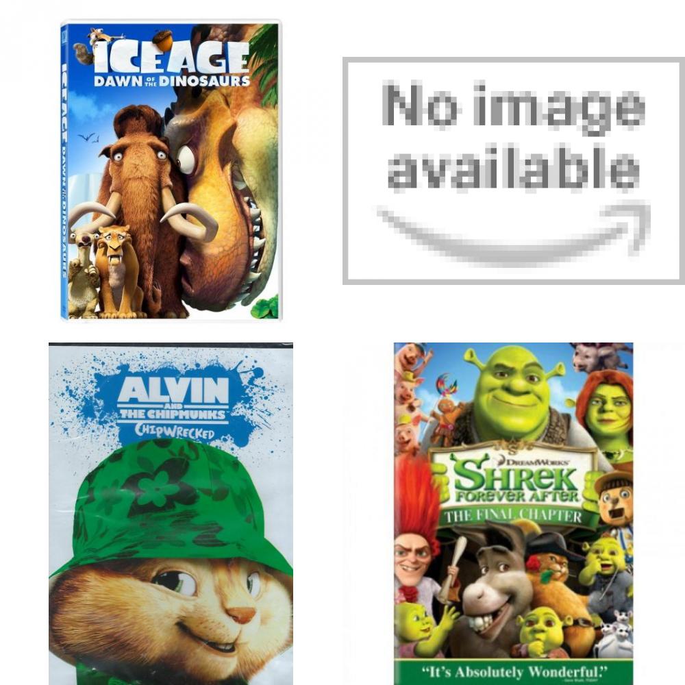 DVD Children's Movies 4 Pack Fun Gift Bundle: Ice Age: Dawn of the ...