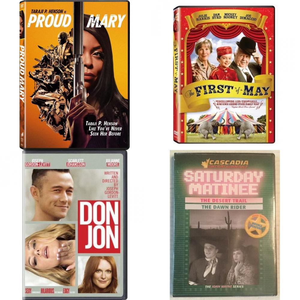 DVD Assorted Movies 4 Pack Fun Gift Bundle: Proud Mary, The First of ...