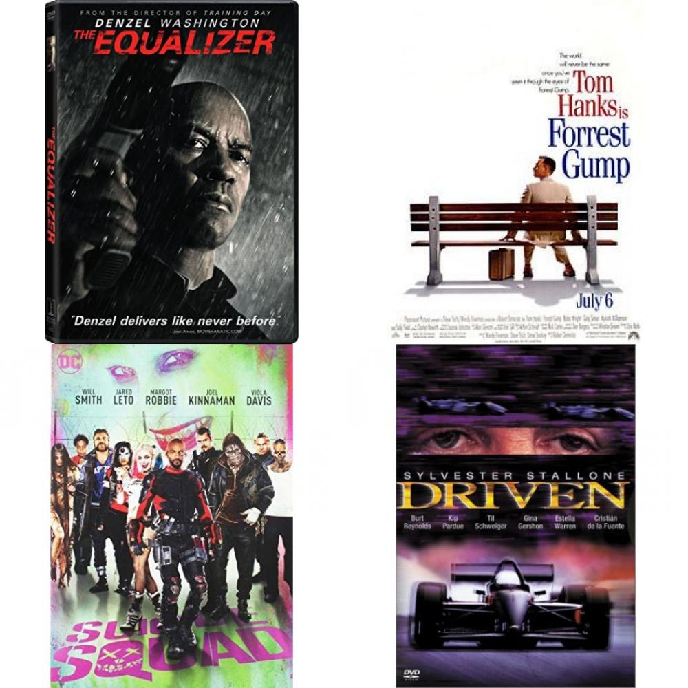 DVD Assorted Movies 4 Pack Fun Gift Bundle: The Equalizer, Forrest Gump ...