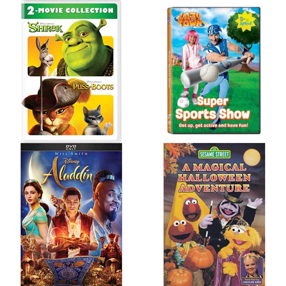 DVD Children's Movies 4 Pack Fun Gift Bundle: Shrek / Puss in Boots: 2 ...